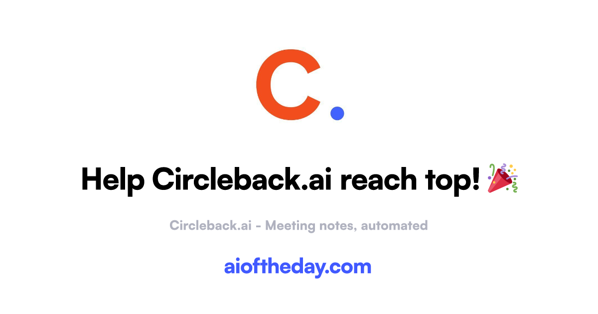 Circleback.ai - aioftheday.com