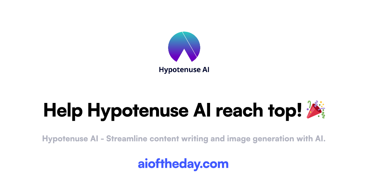 Hypotenuse AI - aioftheday.com