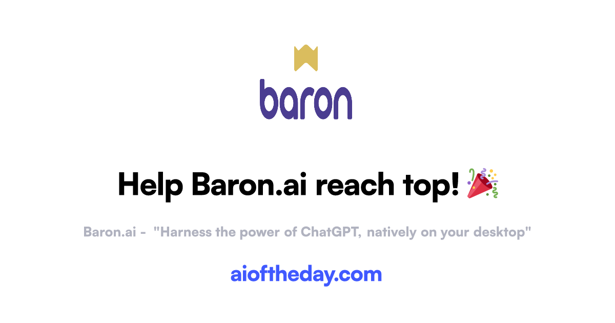 Baron.ai - aioftheday.com