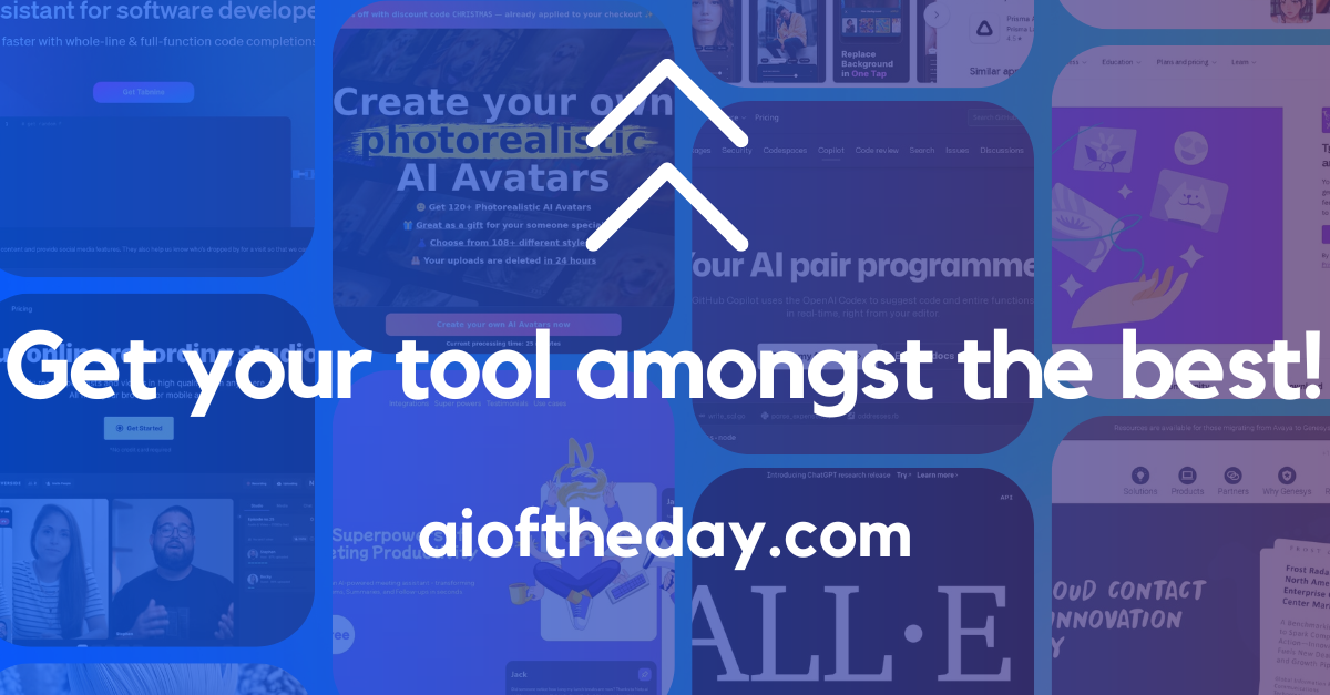 Launch your tools on aioftheday.com